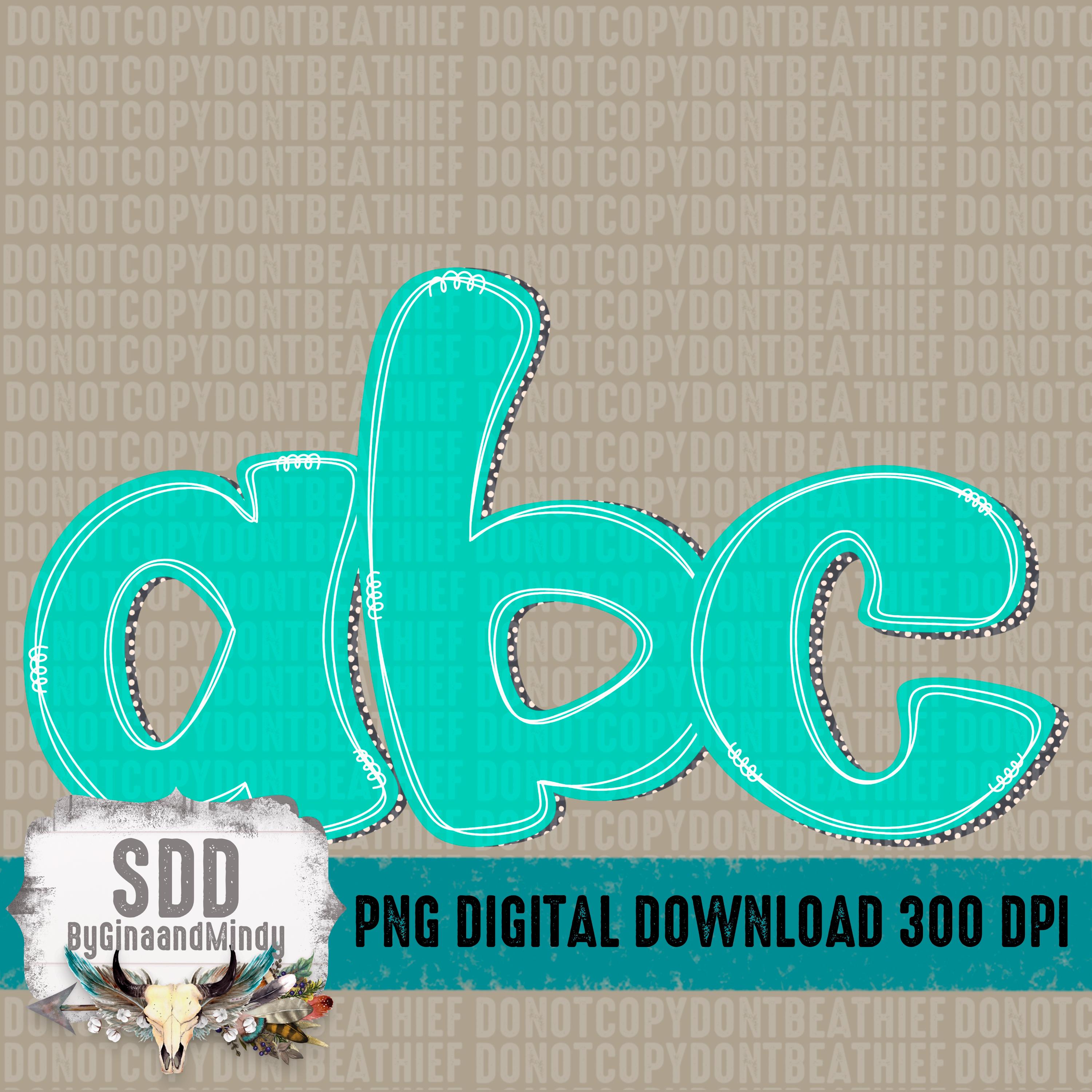 Colorful Doodle Alpha PNG Bundle Set | Doodle Letters, Dots, Letter ...