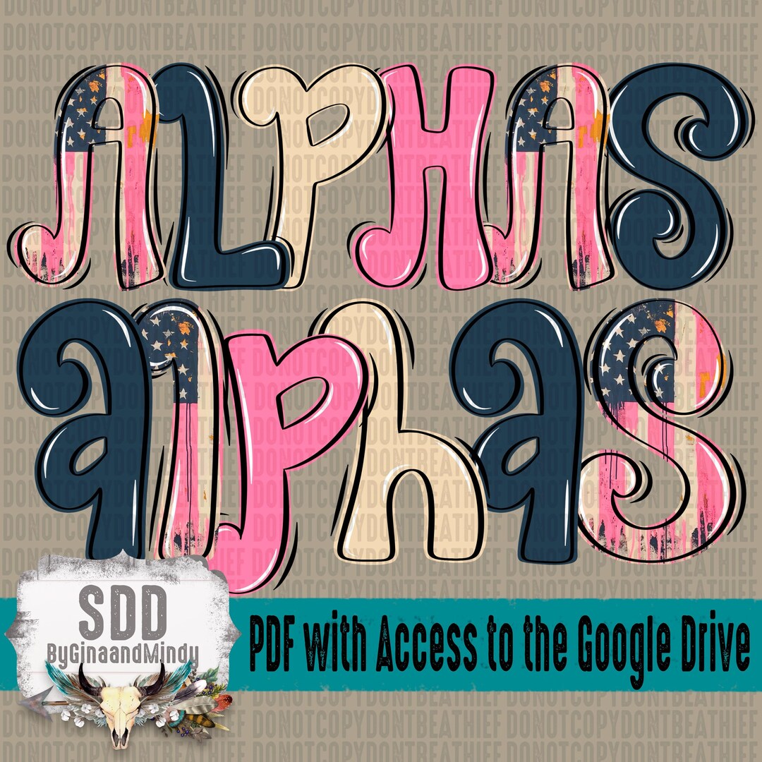 Grunge 4th of July Doodle Alpha PNG Bundle Set | Doodle Letters ...