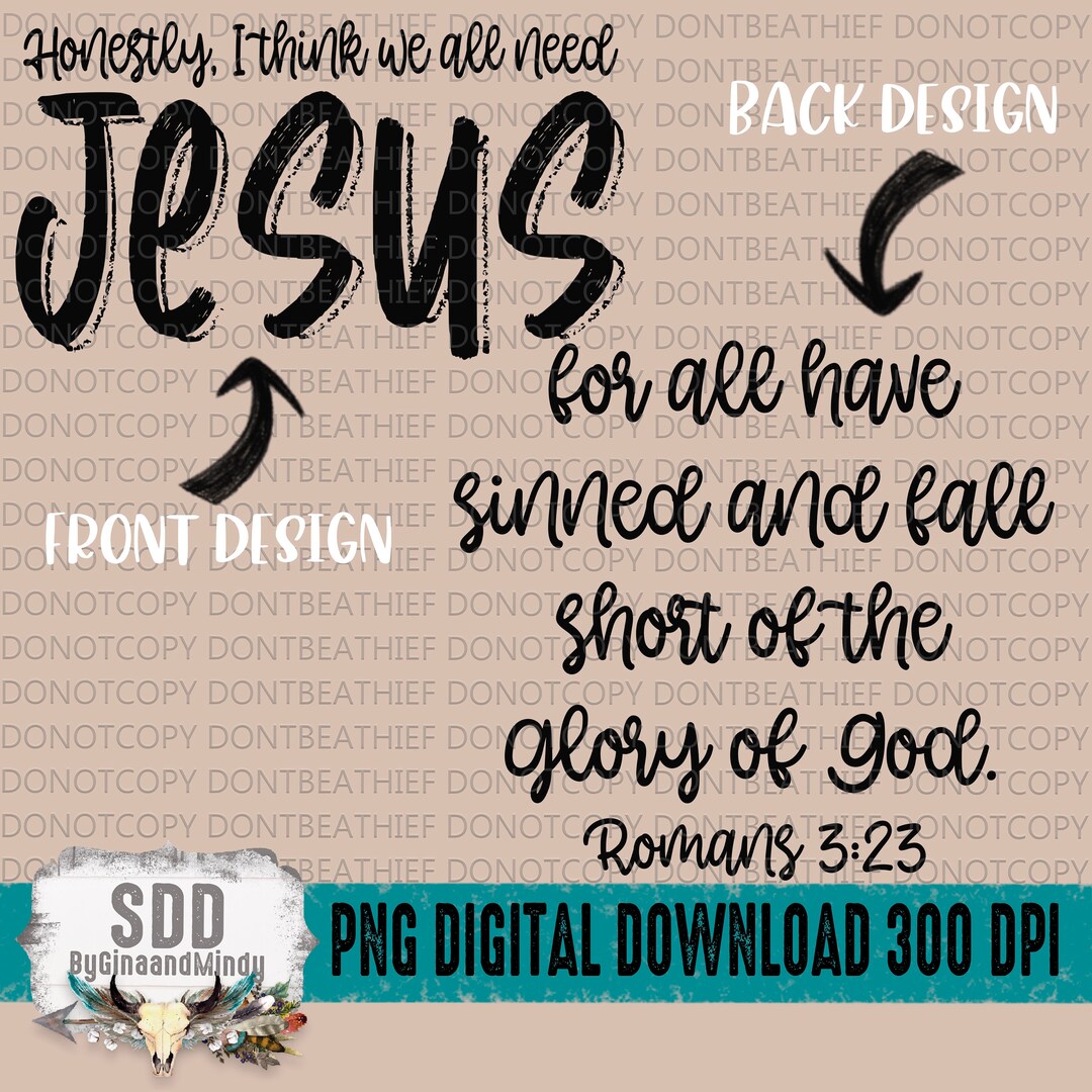 We All Need Jesus PNG Bundle | Single Color, Faith, Christian, Pray ...