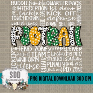 Football Doodle Word Art PNG Bundle School, Tackle, Ball, Sport, Field ...