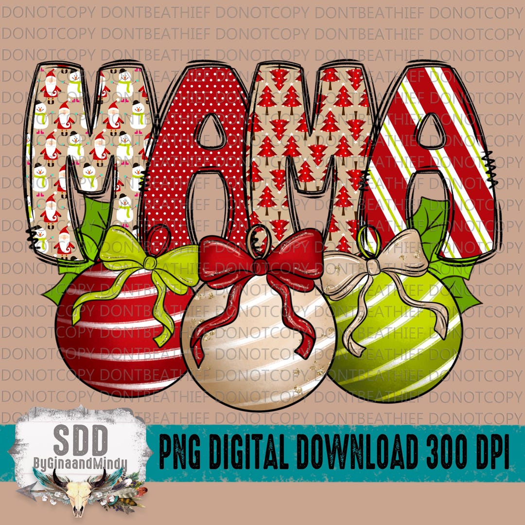 Mama Christmas PNG | Glitter, Doodle Letters, Christmas, Snowmen, Trees ...