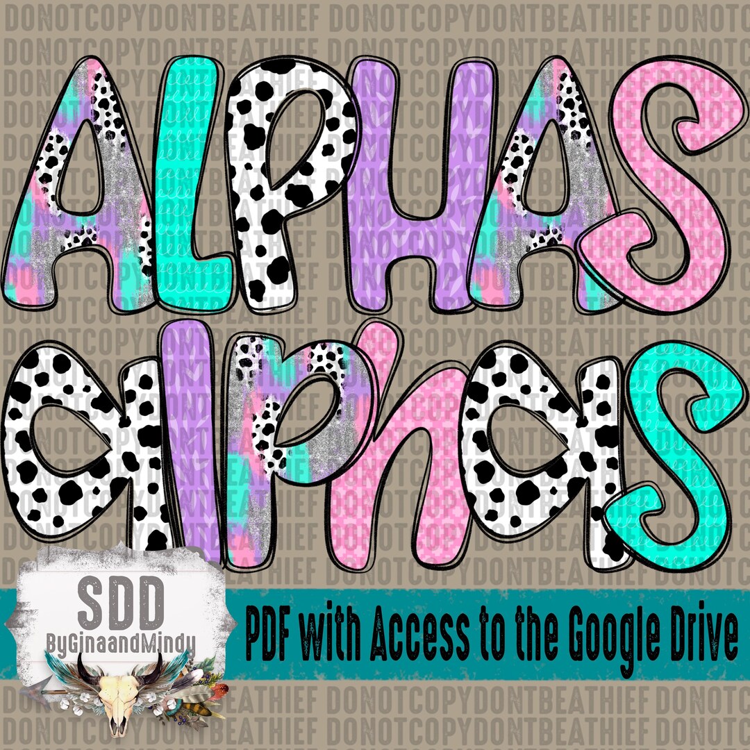 Spring Scribbles Doodle Alpha PNG Bundle Set | Doodle Letters, Dots ...