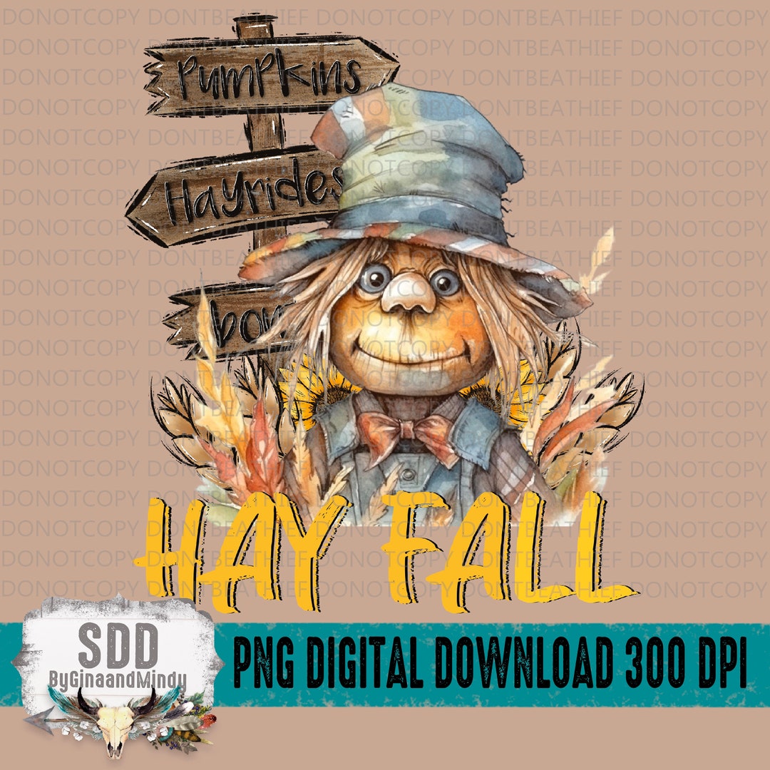 Hay Fall PNG Pumpkins, Hayrides, Bonfires, Scarecrow, Vintage, Fall ...