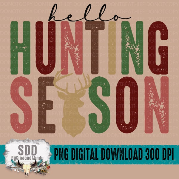 Hello Hunting Season Svg - Etsy