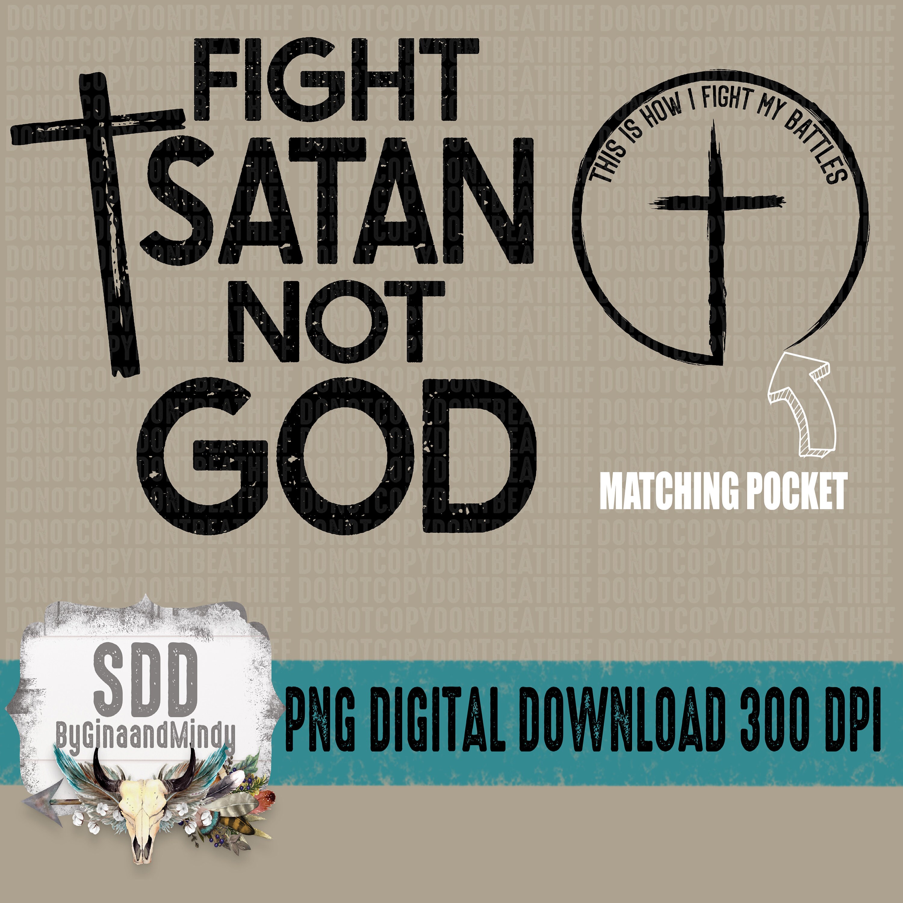 Religious Images Of Fighting Against Satan