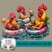 Beach Gettin Fried PNG Bundle | Chicken, Rooster, Snarky, Summer ...
