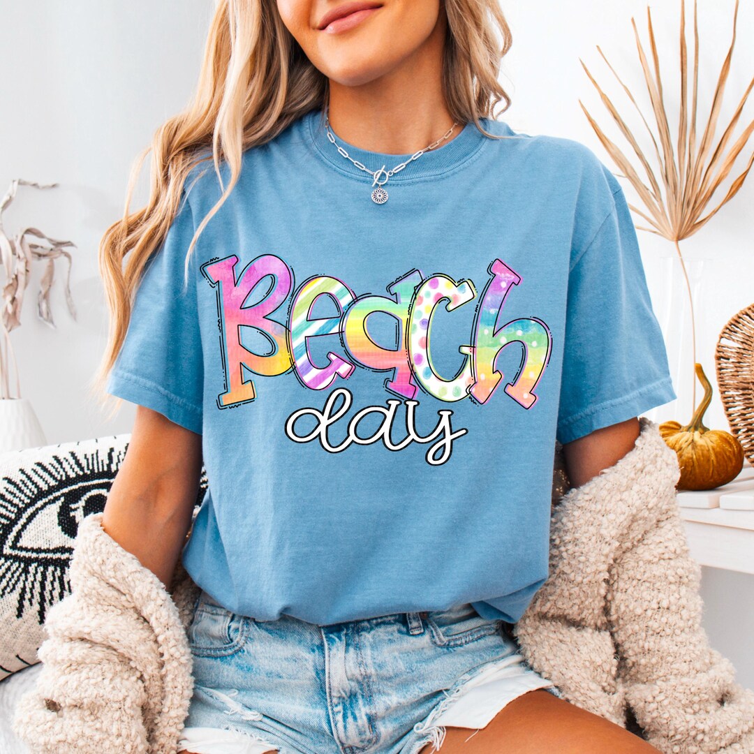 Beach Day Rainbow PNG | Trendy, Spring Break, Doodle Letters, Summer ...