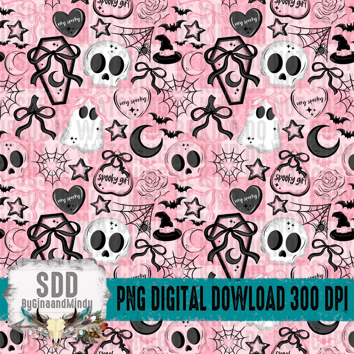 Spooky Bow Seamless PNG | Checkered, Trendy, Ghost, Halloween, Bats ...