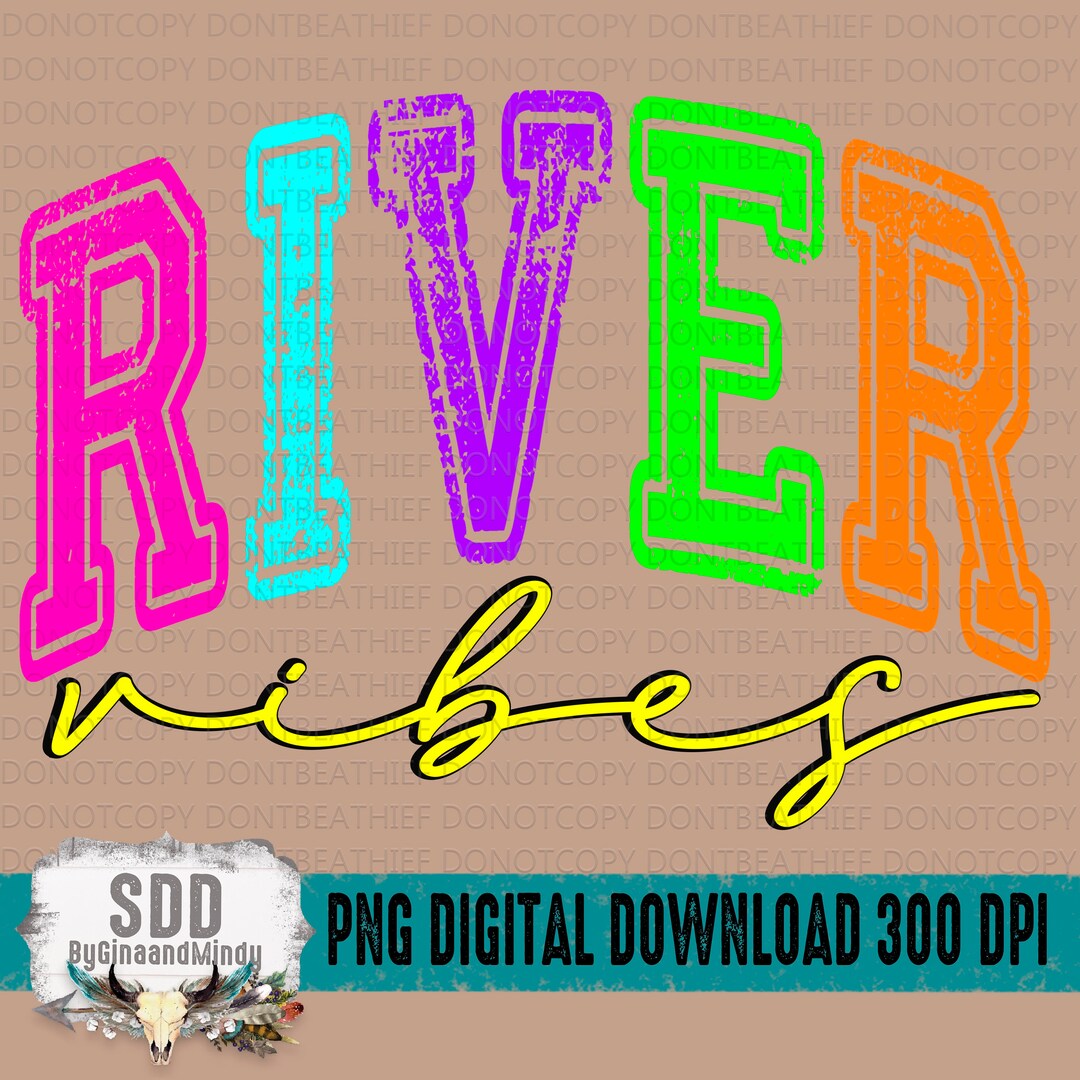 River Vibes PNG, Neon, Sand, Sun, River, Summer, Digital Download ...