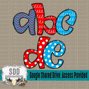 Reading Literacy Doodle Alpha PNG Bundle Set | Doodle Letters, Dots ...