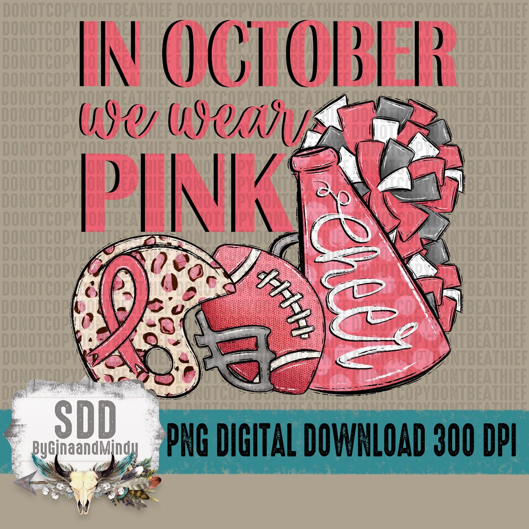 In October We Wear Pink PNG Fall, Breast Cancer Awareness, Pink ...