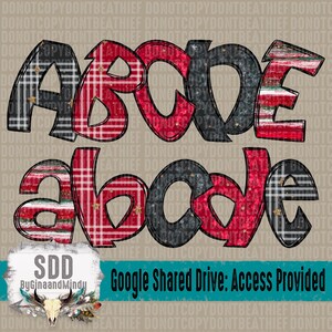 Classy Christmas Doodle Alpha Set | Letters, Doodles, Plaid, Glitter ...