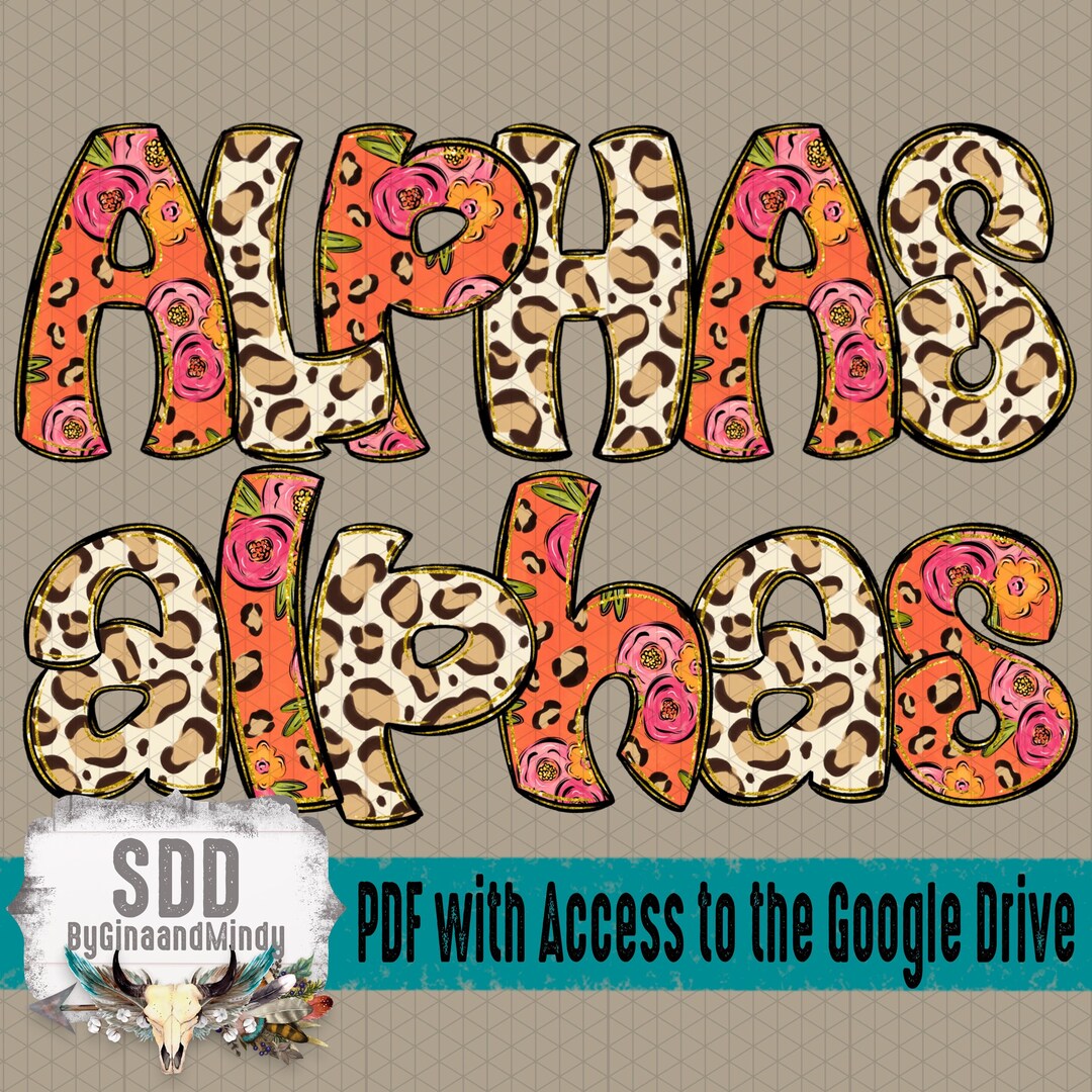 Floral Leopard Alphabet PNG | Wildflower Letter Set | Boho Animal Print ...