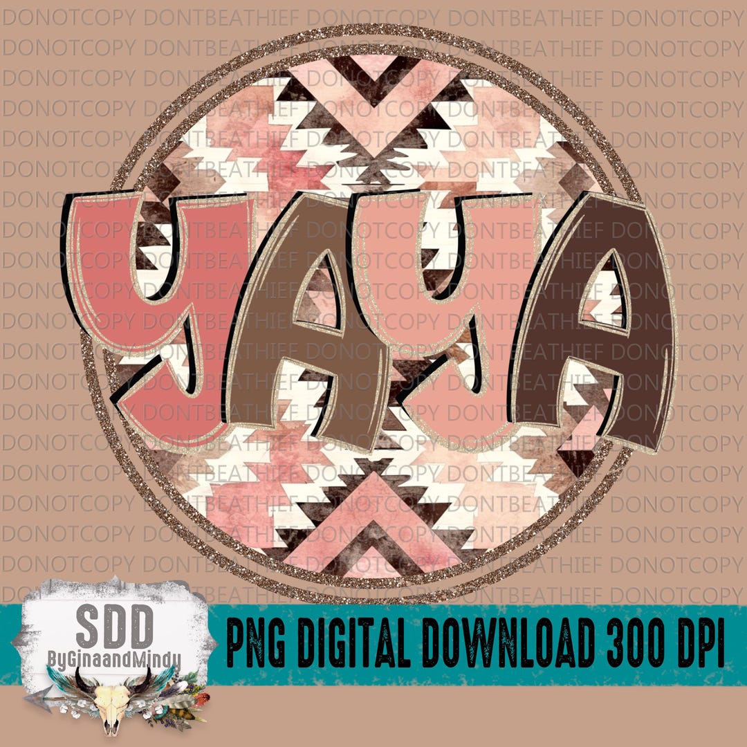 Yaya Western Name Title PNG | Trendy, Yaya, Western, Aztec, Circle ...