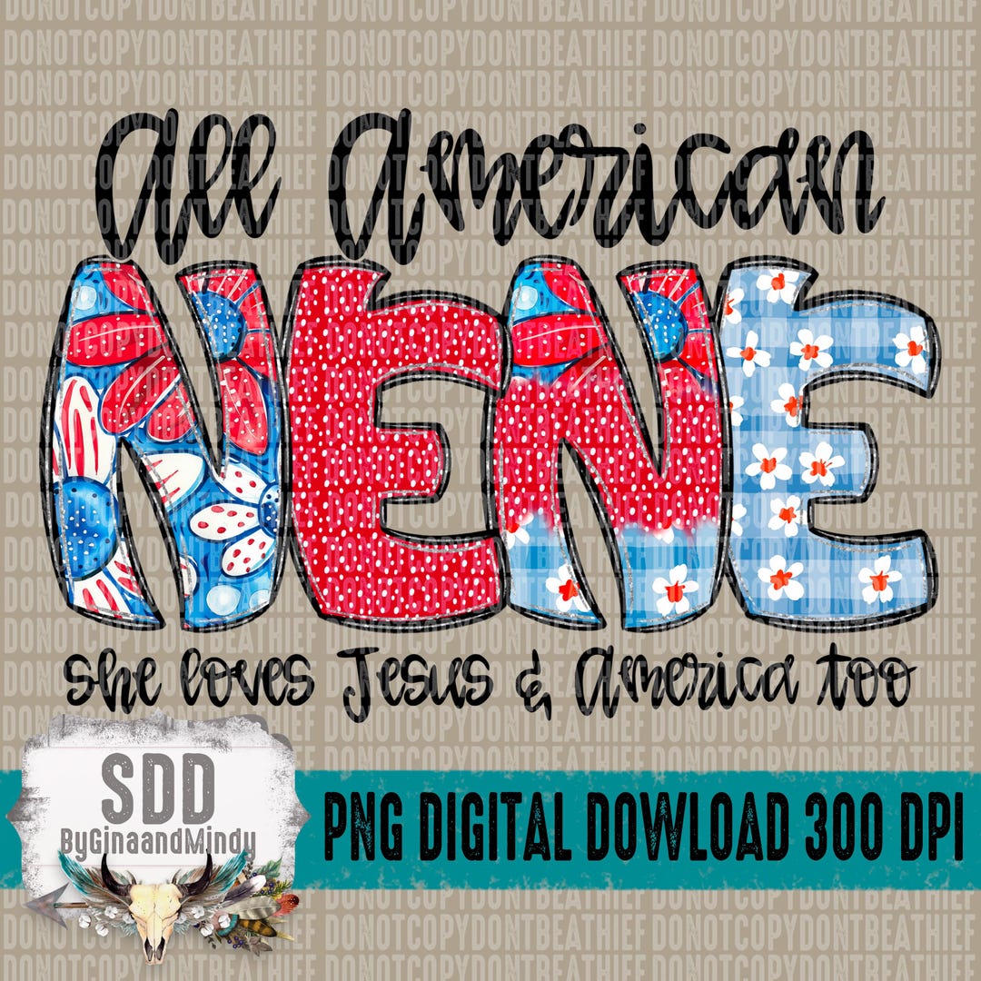 Nene PNG | Trendy, Floral, Christian, 4th of July, Patriotic, Red ...