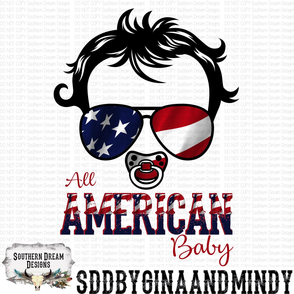 Ready to Press All American Baby BOY Sublimation Transfer | Etsy