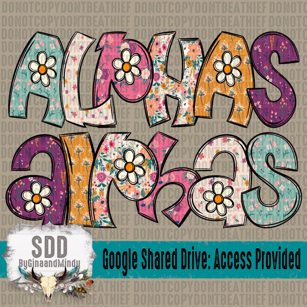 Wildflower Whimsy Doodle Alpha PNG Bundle Set | Doodle Letters, Dots ...