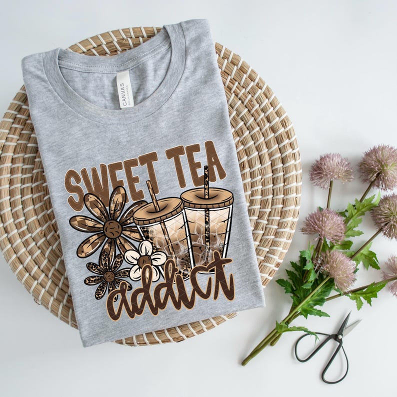 Sweet Tea Addict PNG | Southern Shirt Design | Sweet Tea Lover Graphic ...