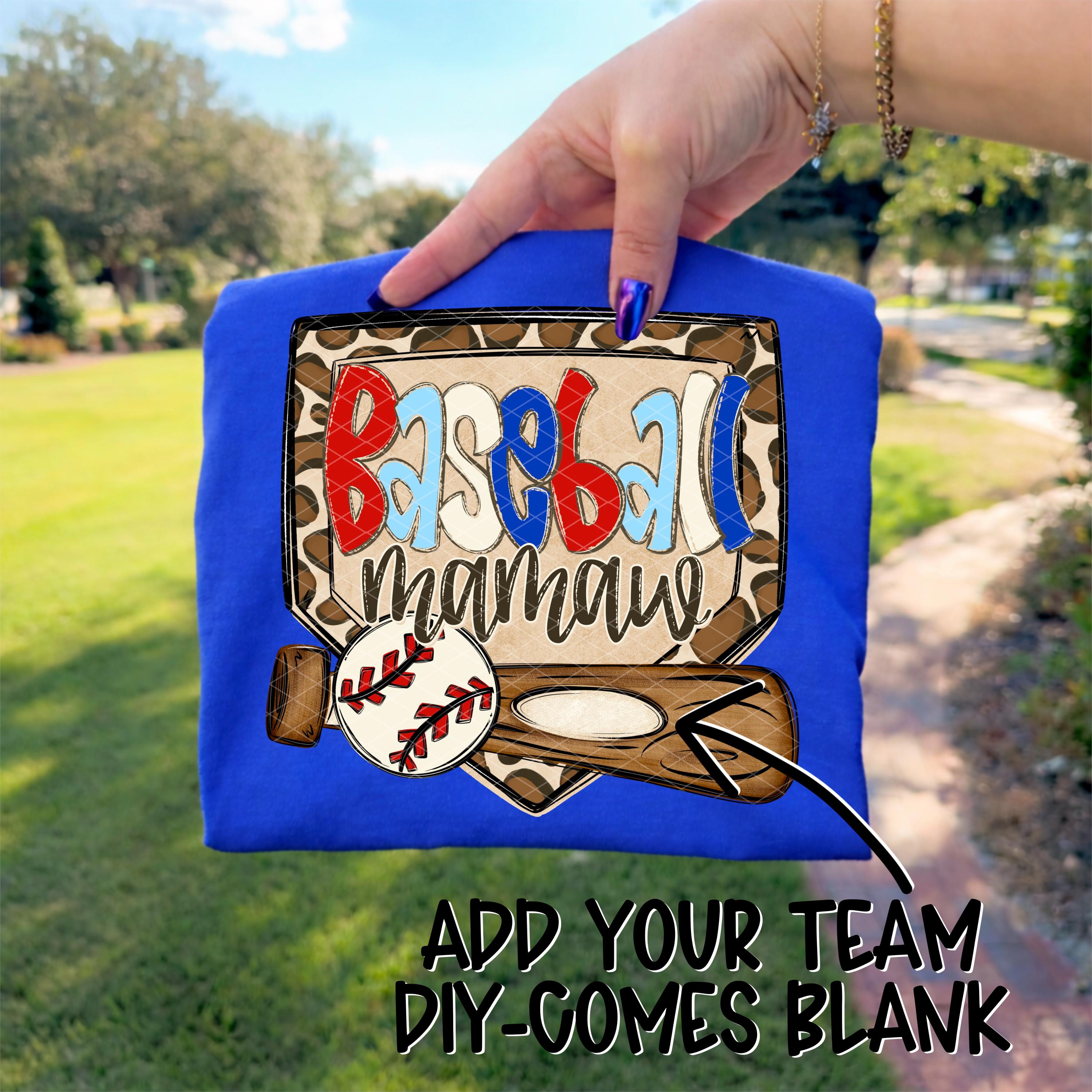 Baseball Mamaw PNG, Custom Team Name Spirit Shirt Design, Leopard ...