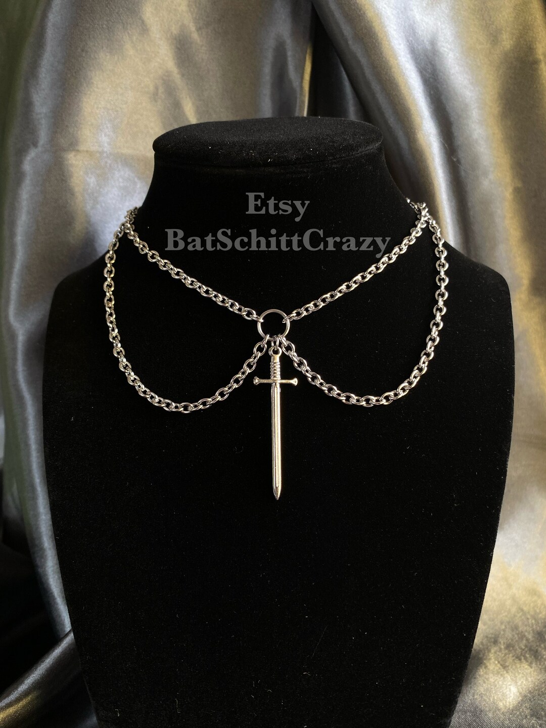 Dagger Sword Necklace Stainless Steel - Etsy