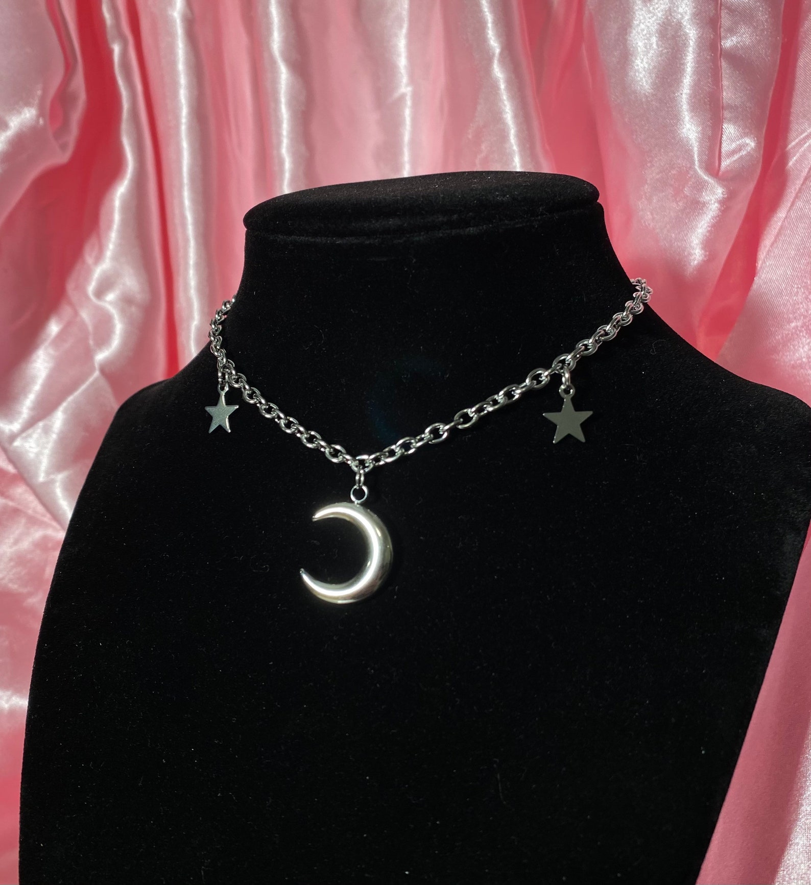Moon Star Choker Stainless Steel - Etsy