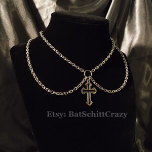 Cross Goth Necklace Stainless Steel - Etsy