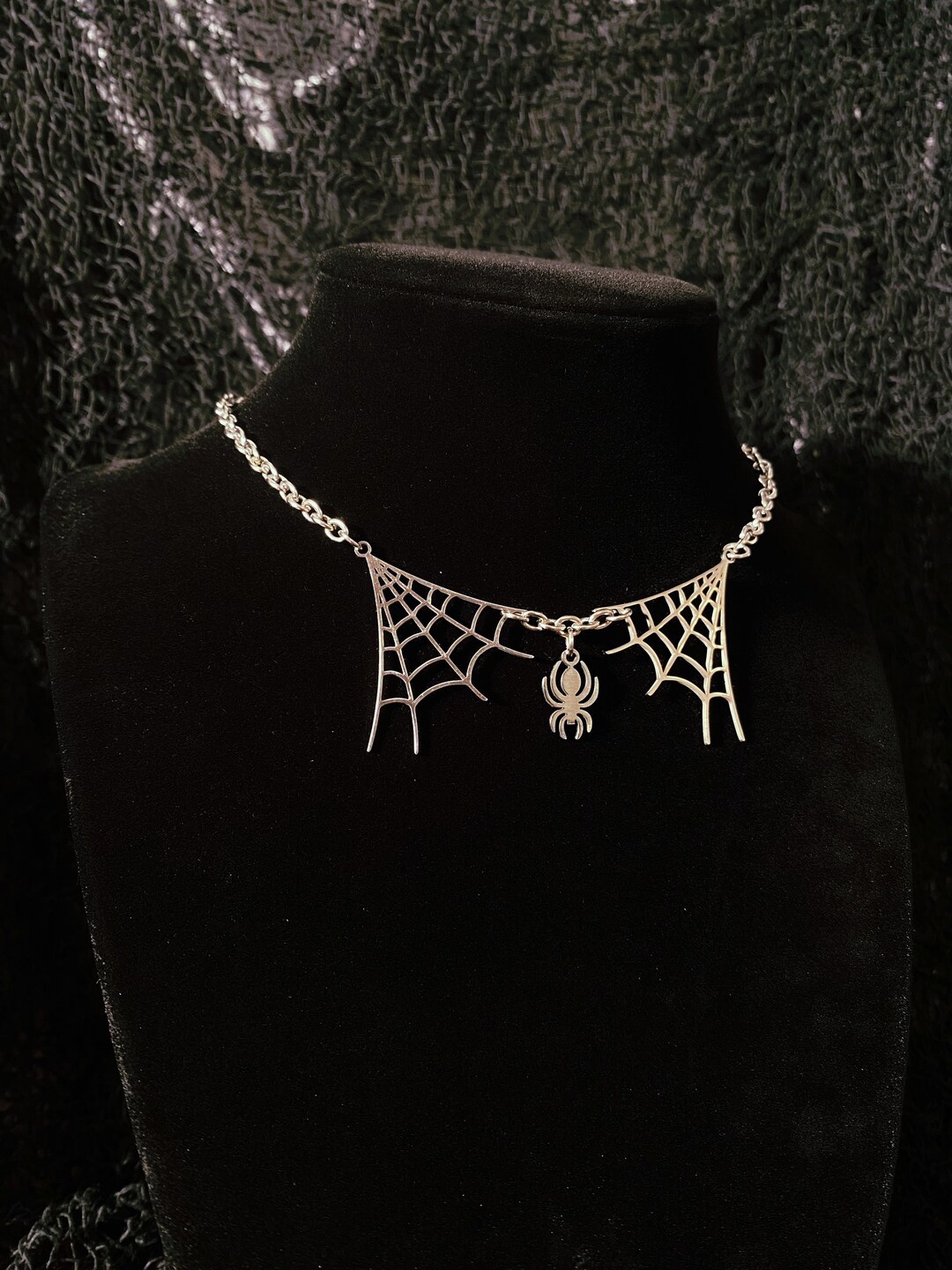 Spider Web Necklace Stainless Steel - Etsy