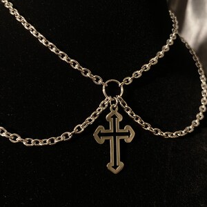 Cross Goth Necklace Stainless Steel - Etsy