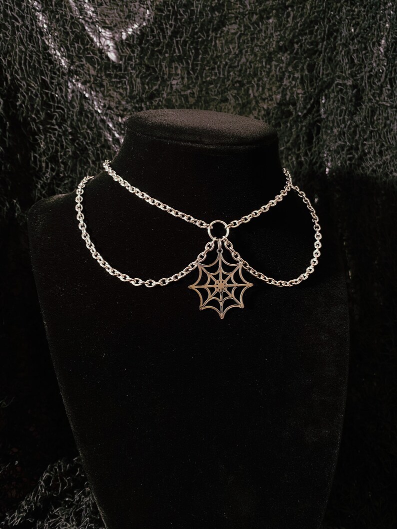 Spider Web Necklace Stainless Steel - Etsy