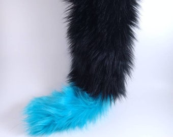 Black/white Clip-on Fun Fuzzy Faux Fur Tail for Kids & Adults | Etsy