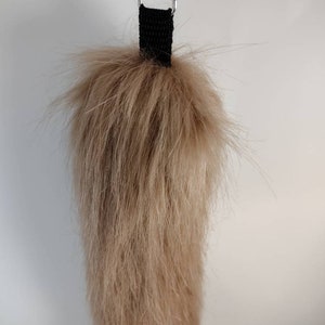 Tan Fun Fuzzy Faux Fur Clip-on Tail for Kids & Adults (multiple Sizes ...