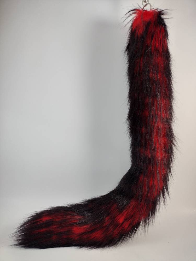 Red Wolf Clip-on Fun Fuzzy Faux Fur Tail for Kids & Adults - Etsy UK