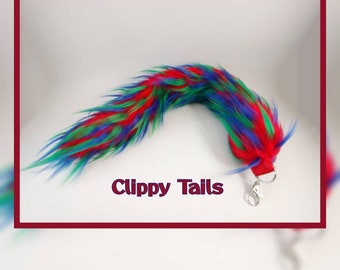 White Fun Fuzzy Faux Fur Clip-on Tail for Kids & Adults - Etsy