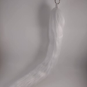 White Fun Fuzzy Faux Fur Clip-on Tail for Kids & Adults (multiple Sizes ...