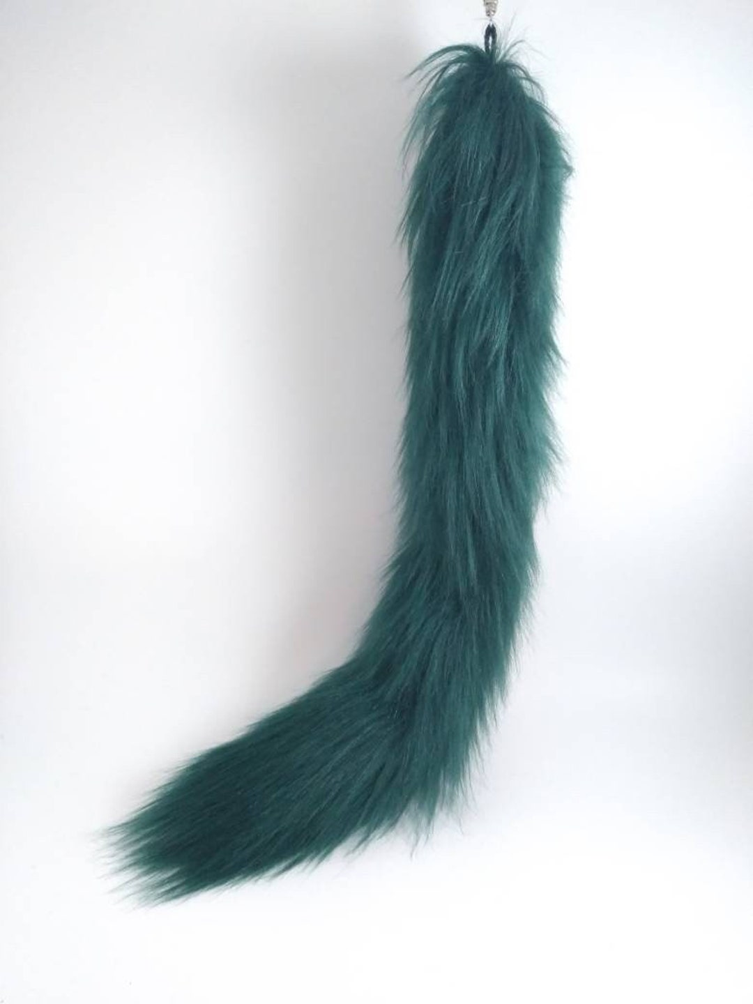 Dark Teal Fun Fuzzy Fuax Fur Clip-on Tail for Adults & Children ...