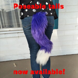 White Fun Fuzzy Faux Fur Clip-on Tail for Kids & Adults (multiple Sizes ...