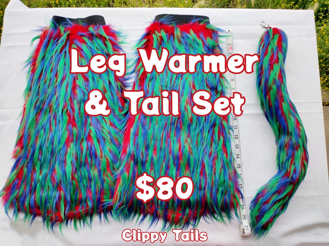 Rave Furry Tail & Leg Warmers Set for Kids and Adults - Etsy