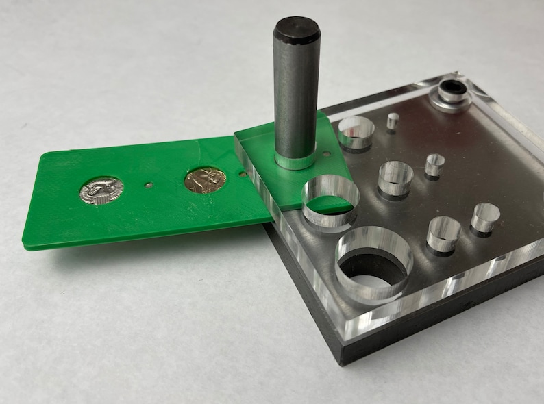 3D Printed Coin Centering Tool: 1/2 Inch Punch Quarter, Dollar, Half ...