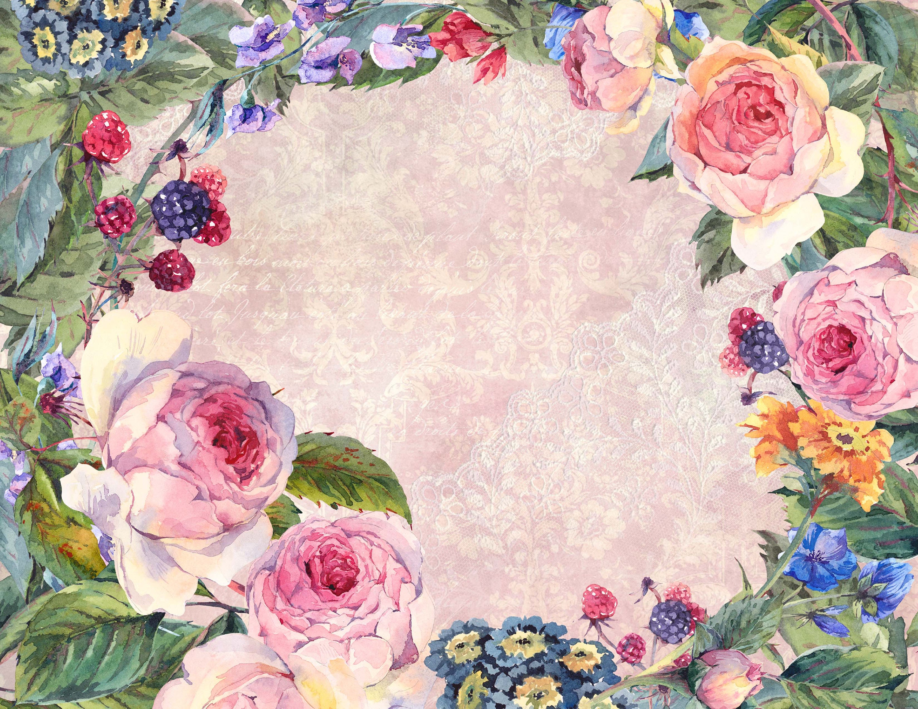 Wild Roses Digital Junk Journal Kit Journaling Pages Pink Bright Spring ...