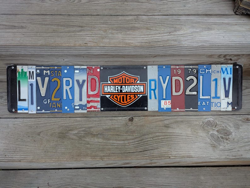 Harley Davidson Live to Ride License Plate Sign - Etsy