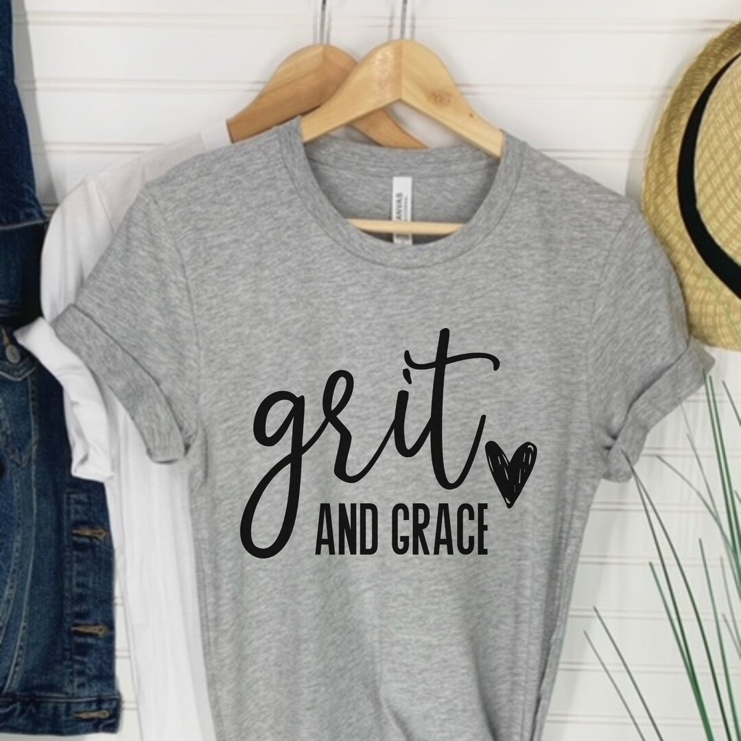 Grit and Grace Tshirt, Christian Shirt, Bible Verse Tshirt, Womens ...