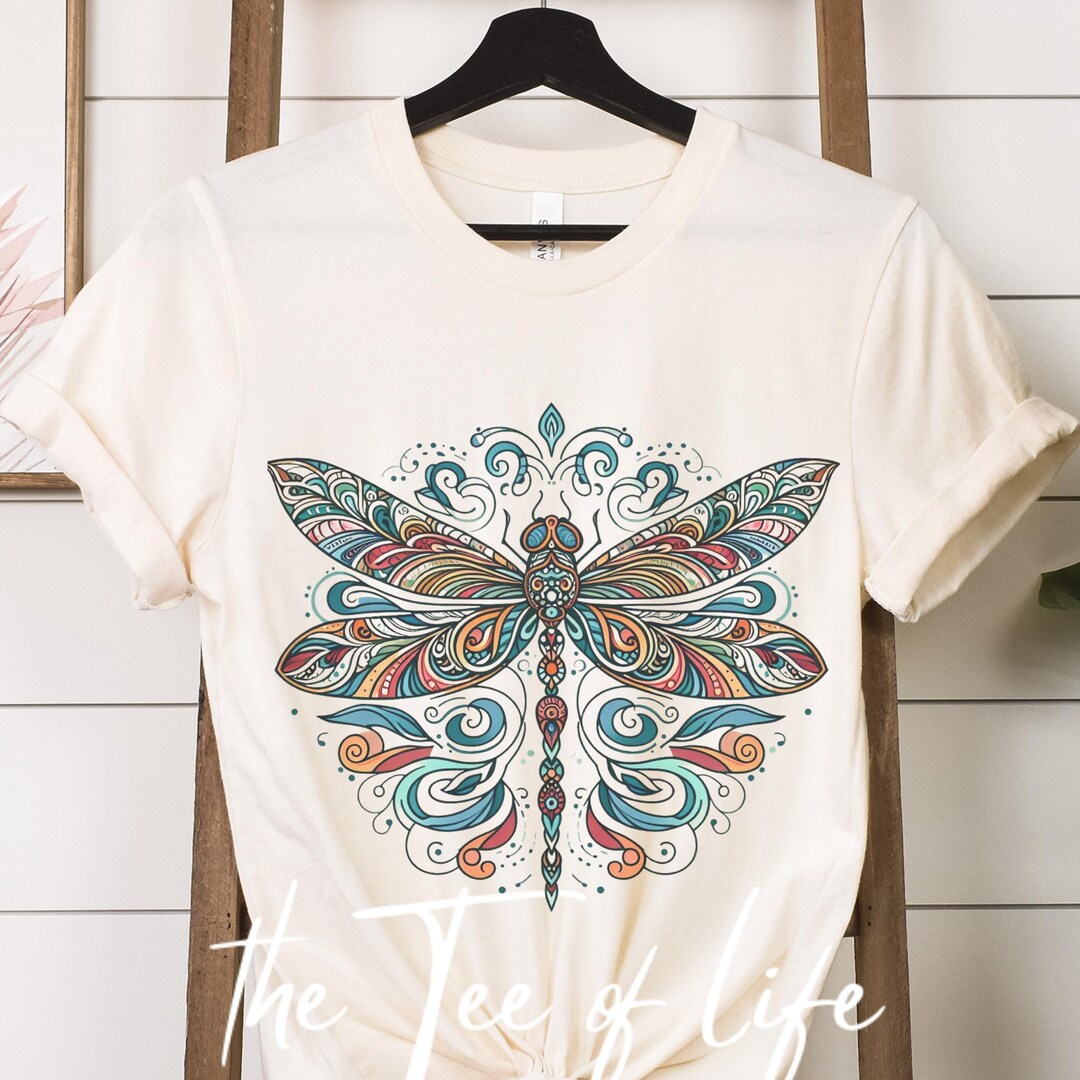 Dragonfly Shirt, Cute Dragonfly Shirt, Abstract Dragonfly, Women's ...