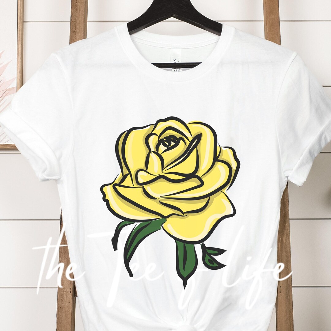 Flower Shirt, Yellow Rose Flower Shirt, Yellow Rose Tshirt, Yellow Rose ...