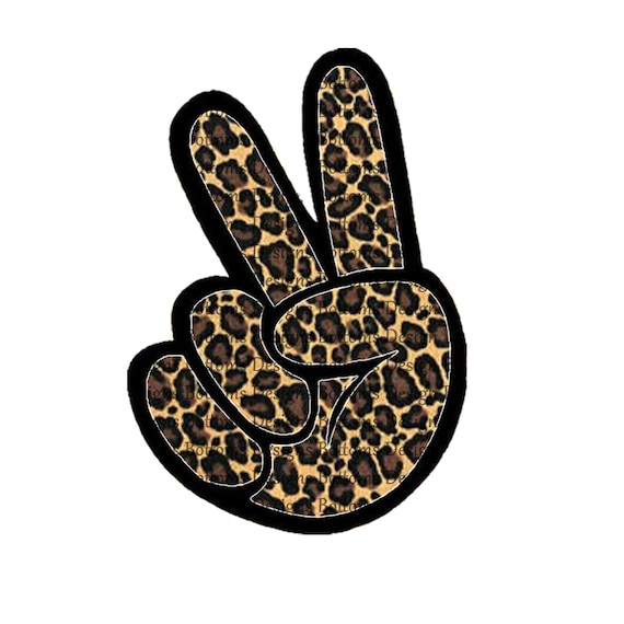 Leopard Peace Sign Hand Peace Symbol Cheetah Peace Sign | Etsy