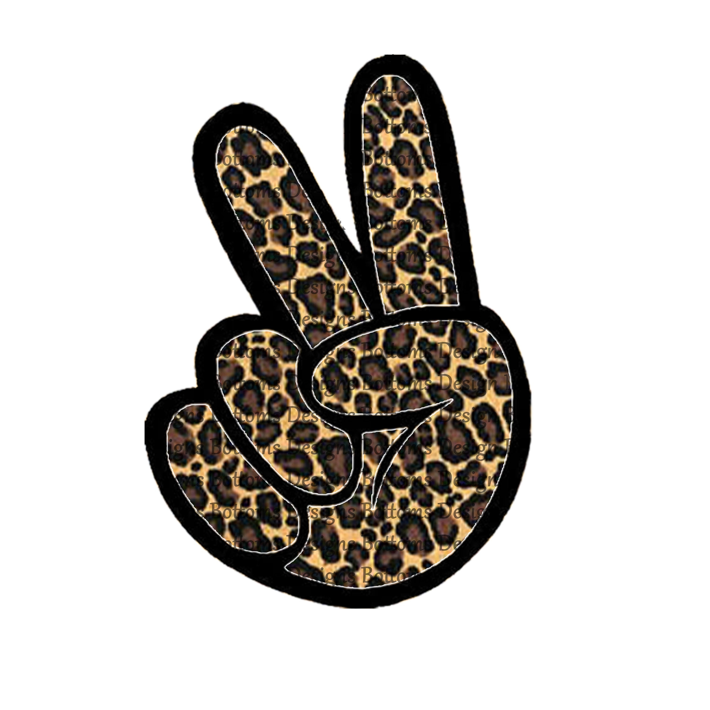 Leopard Peace Sign - Hand Peace Symbol - Cheetah Peace Sign ...