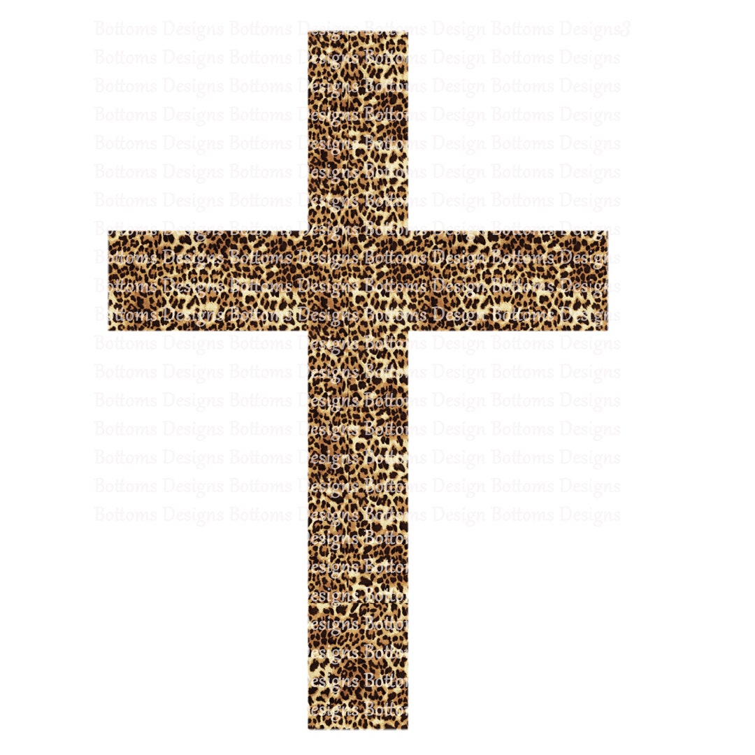 Leopard Cross - Jesus Christ - Religious - Cheetah Cross - Sublimation ...