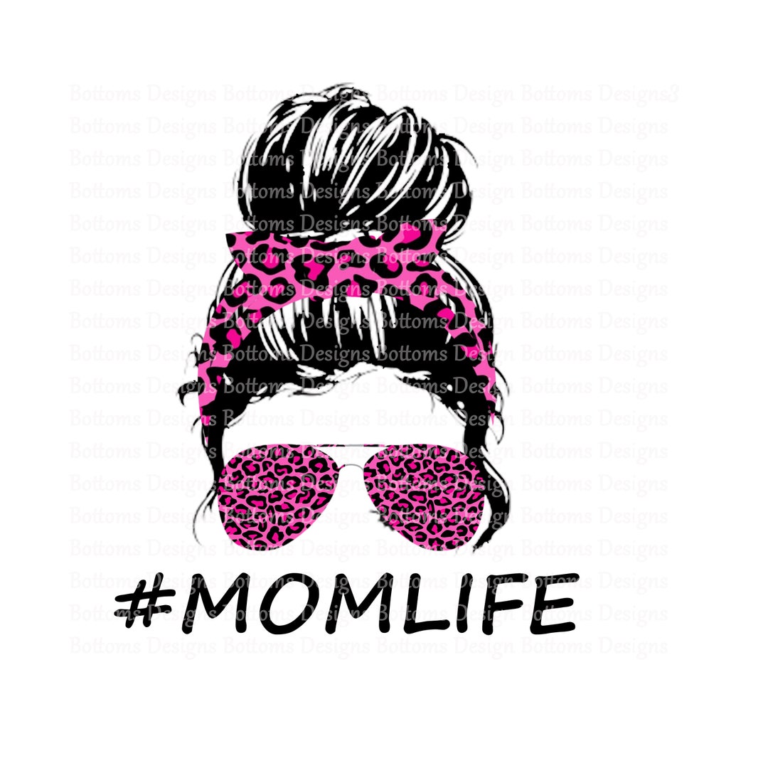 Mom Life - Pink Leopard - Mom Life Skull - Sublimation Image - Instant ...