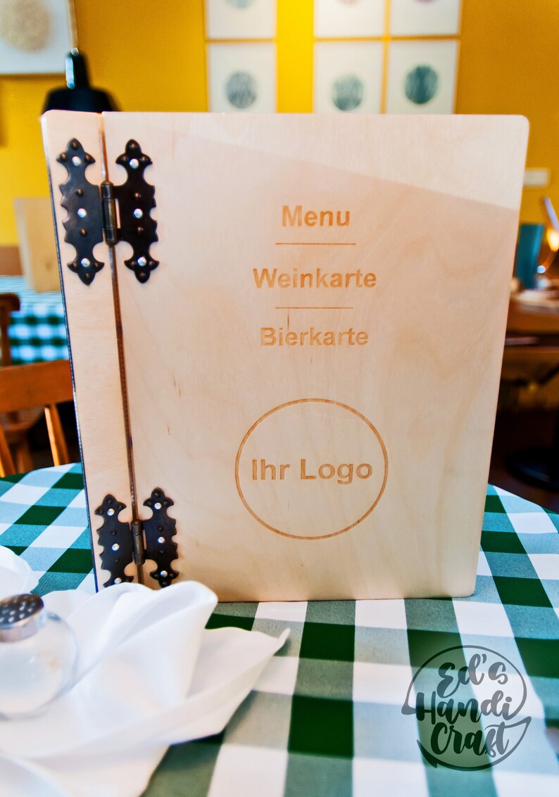 Handmade Wooden Menu for Cafes and Restaurants, Bars, Hotels, Pubs ...
