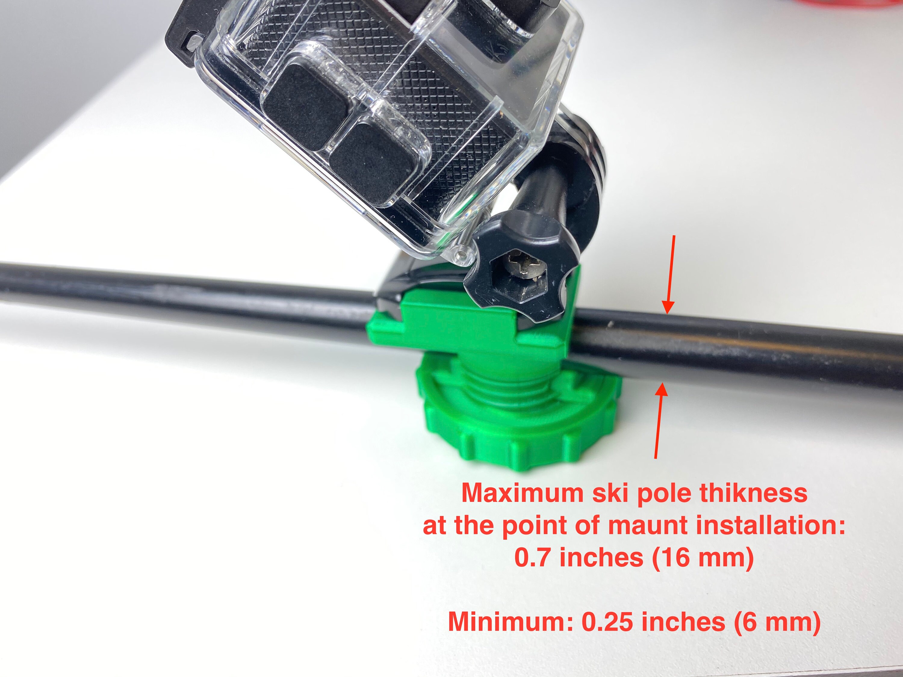 Gopro Ski Pole Vertical Mount / Gopro Vertical Mount - Etsy