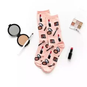 Women Makeup Socks, Fun Socks, Cool Socks, Makeup Patter Socks, Cotton ...